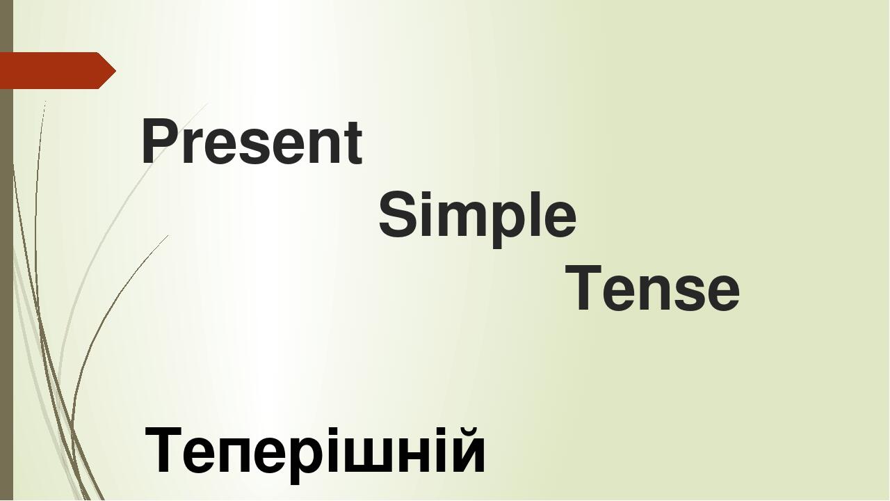 Презентація "Present Simple Tense" | Презентація. Англійська мова