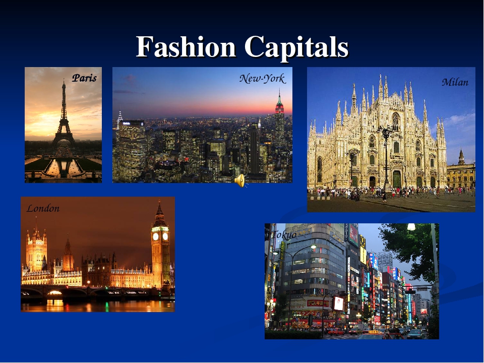 Презентація на тему: "Fashion Capitals"