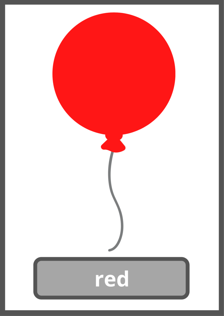 Дидактичні картки “11 Colours Flash Cards-Balloons” | Інші методичні ...