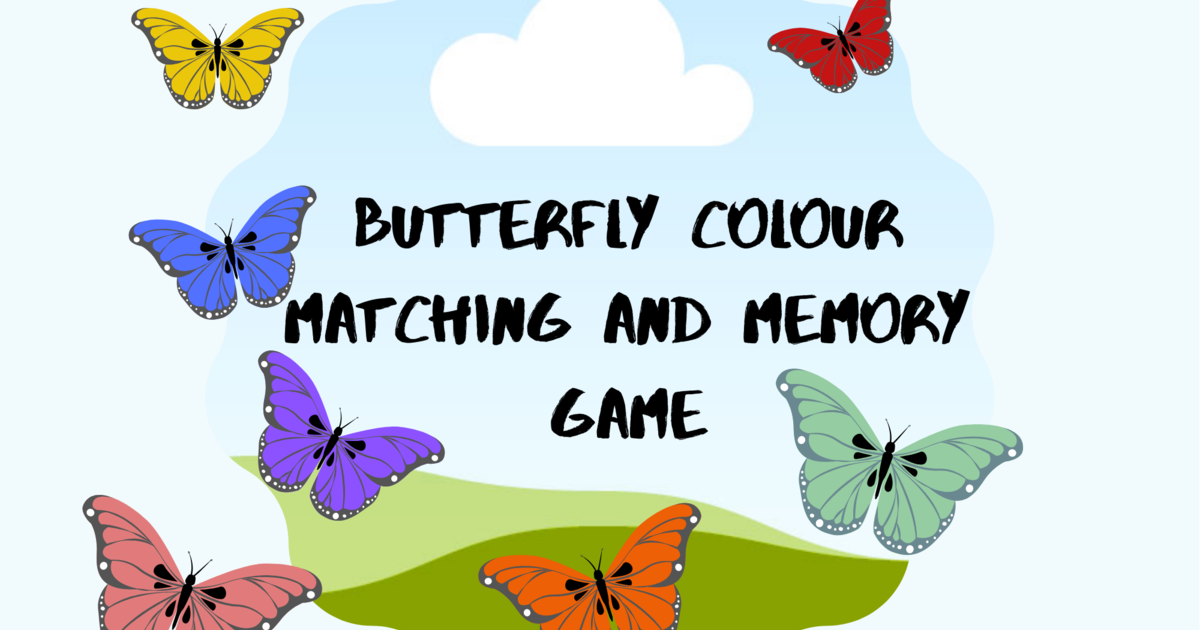 Дидактичний матеріал “Butterfly Colour Matching and Memory Game” | Інші ...