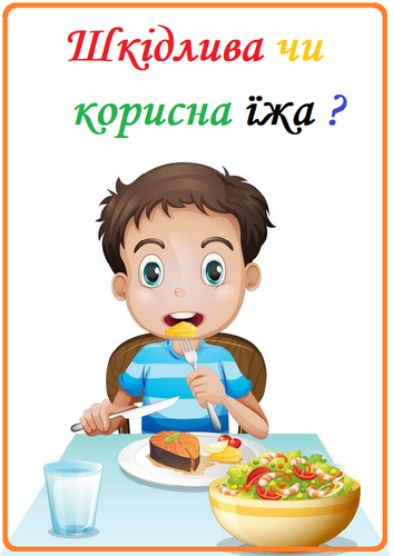 Дидактична гра Шкідлива чи корисна їжа