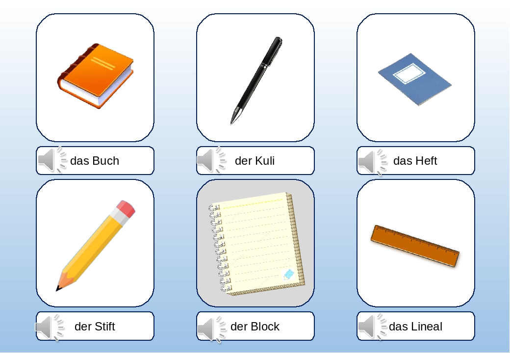 Презентація до теми Was liegt im Rucksack? (Німецька мова, 1 клас)