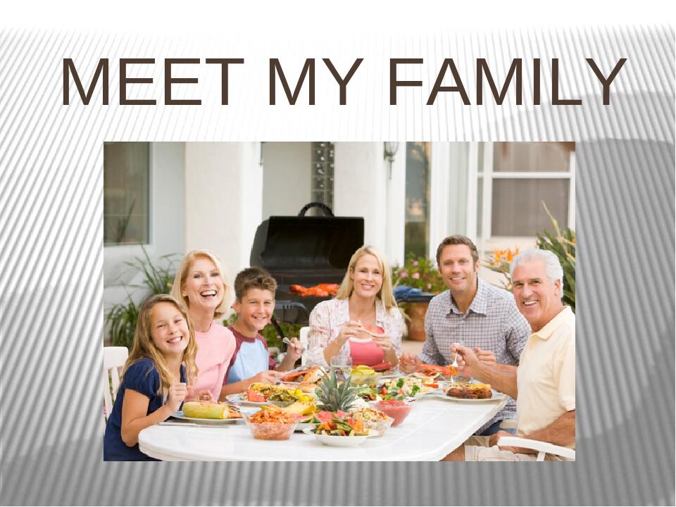 Презентація на тему "Meet my family" | Презентація. Англійська мова