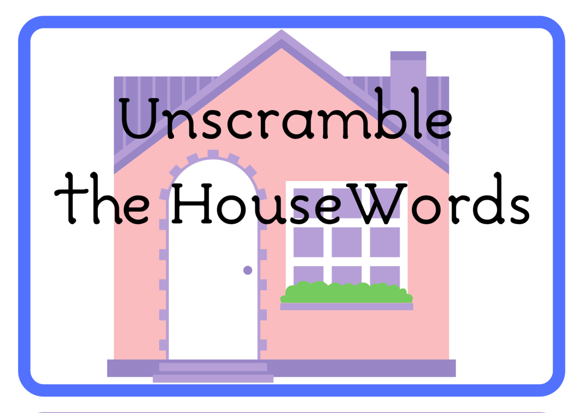 Дидактичні картки “Unscramble the House Words”
