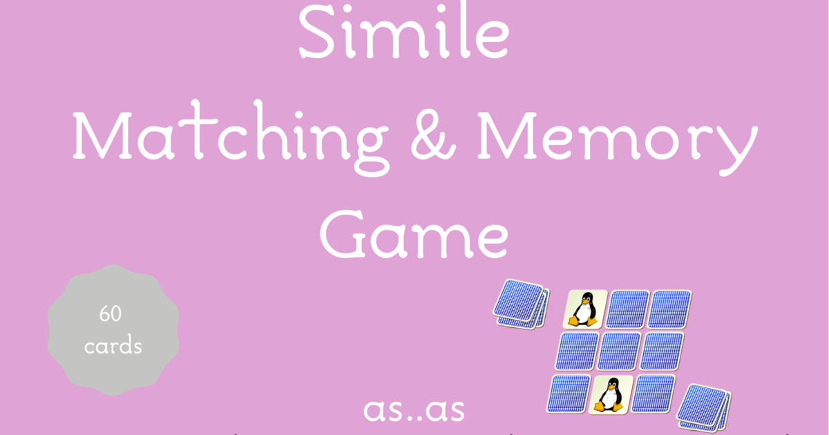 Дидактичний матеріал“Simile Matching & Memory Game” | Інші методичні ...