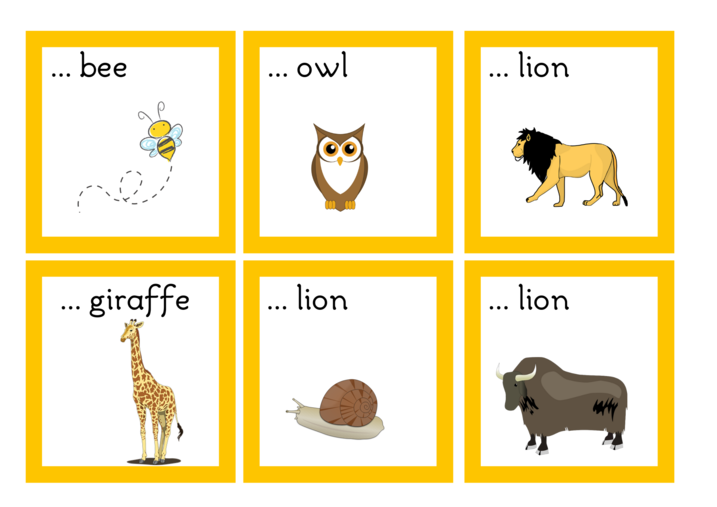 Дидактичний матеріал “Animal Simile Matching & Memory Game”