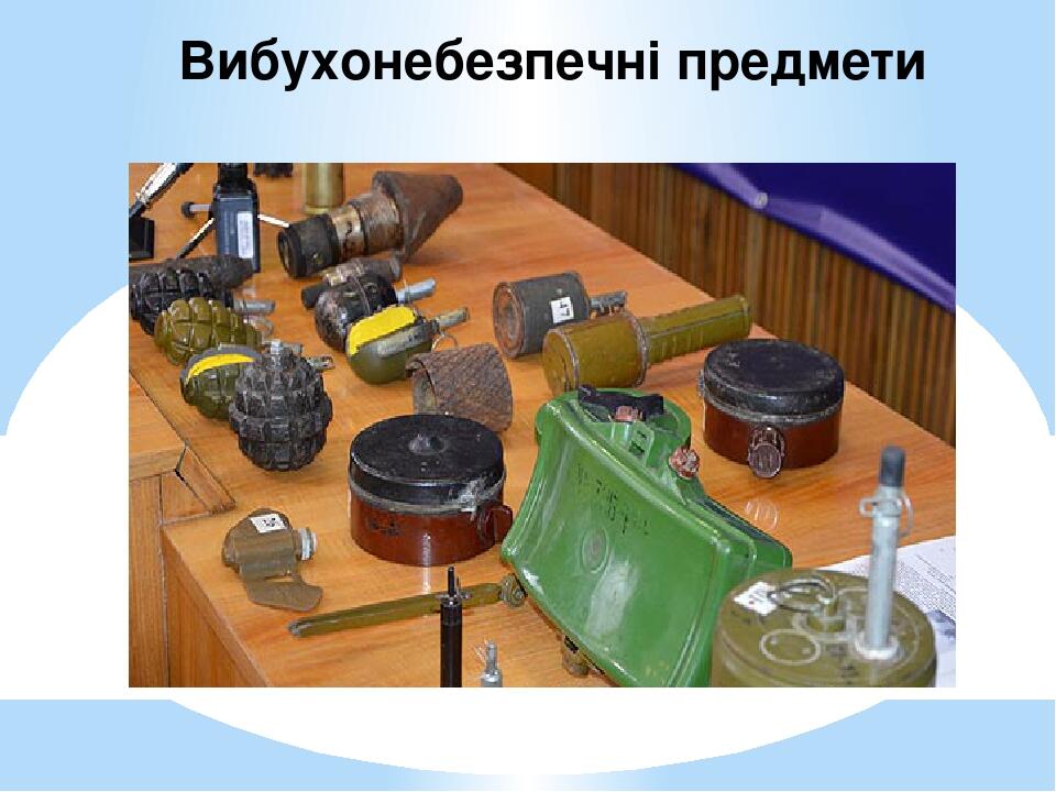 Проект на тему «Мінно вибухові предмети та поводження з ними