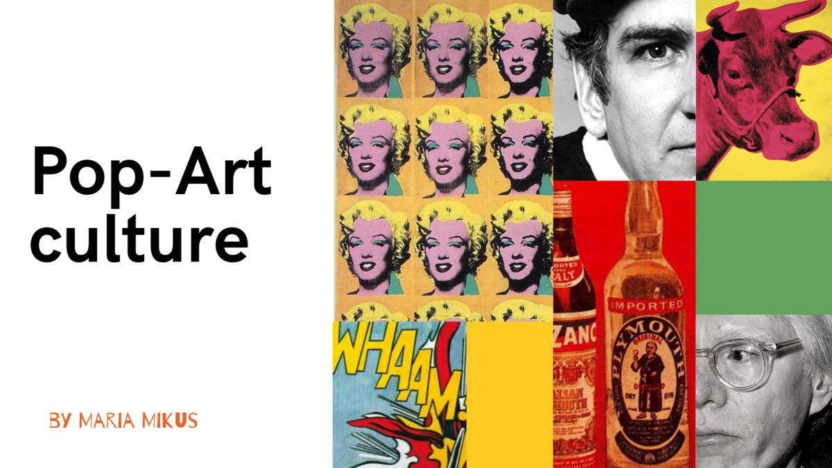 Pop Art. Interactive material in English language.