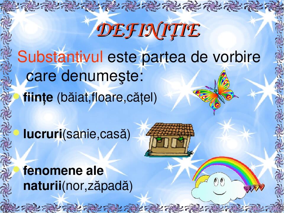 Prezentare la tema „Substantivul. Categoriile gramaticale ale ...