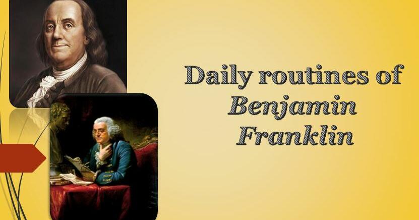 Презентація "Розпорядок дня Бенджаміна Франкліна" (Daily routines of ...