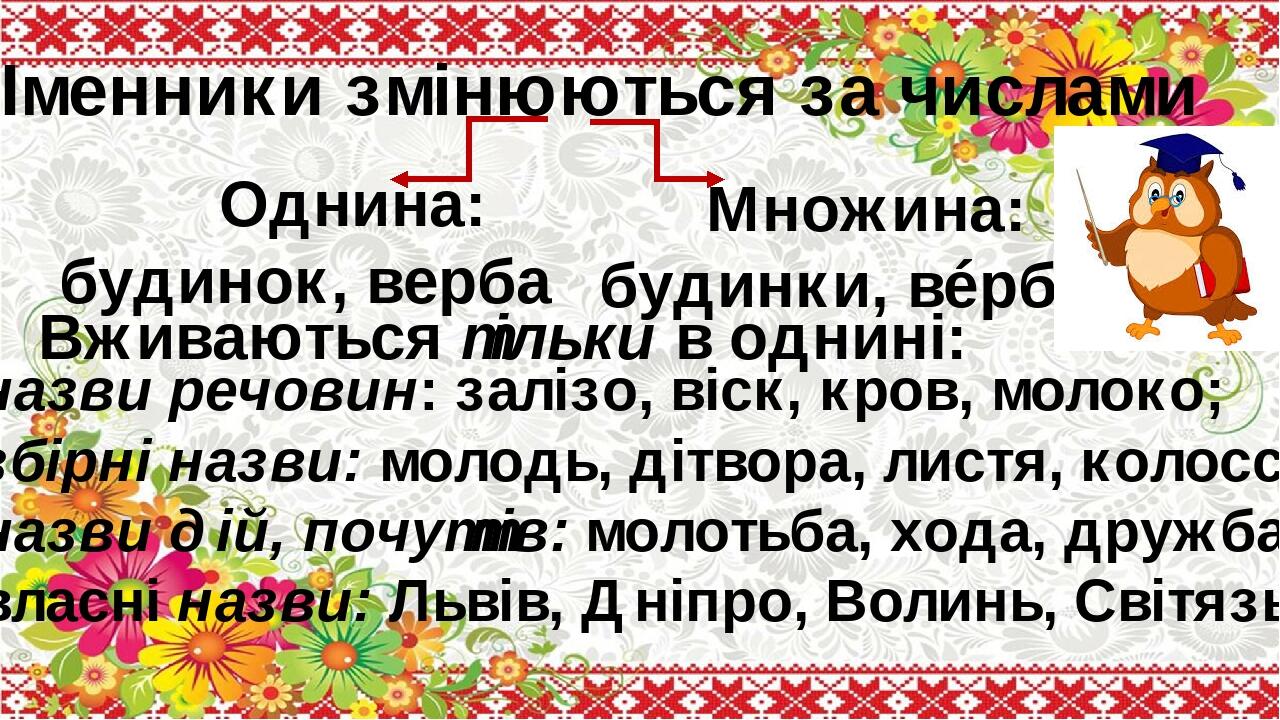 Презентація Іменник 4 клас Презентація Українська мова