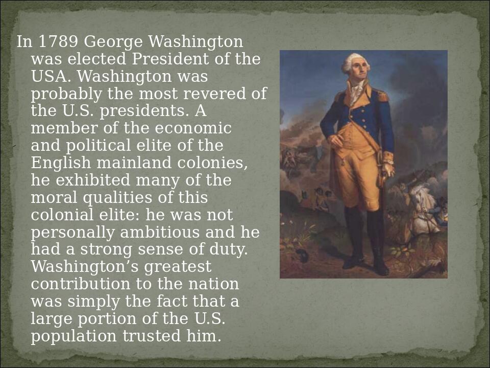 Interesting facts about George Washington | Презентація. Англійська мова