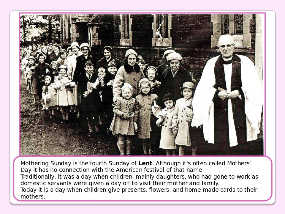 Презентація "Mothering Sunday" (англійська мова) | Презентація ...