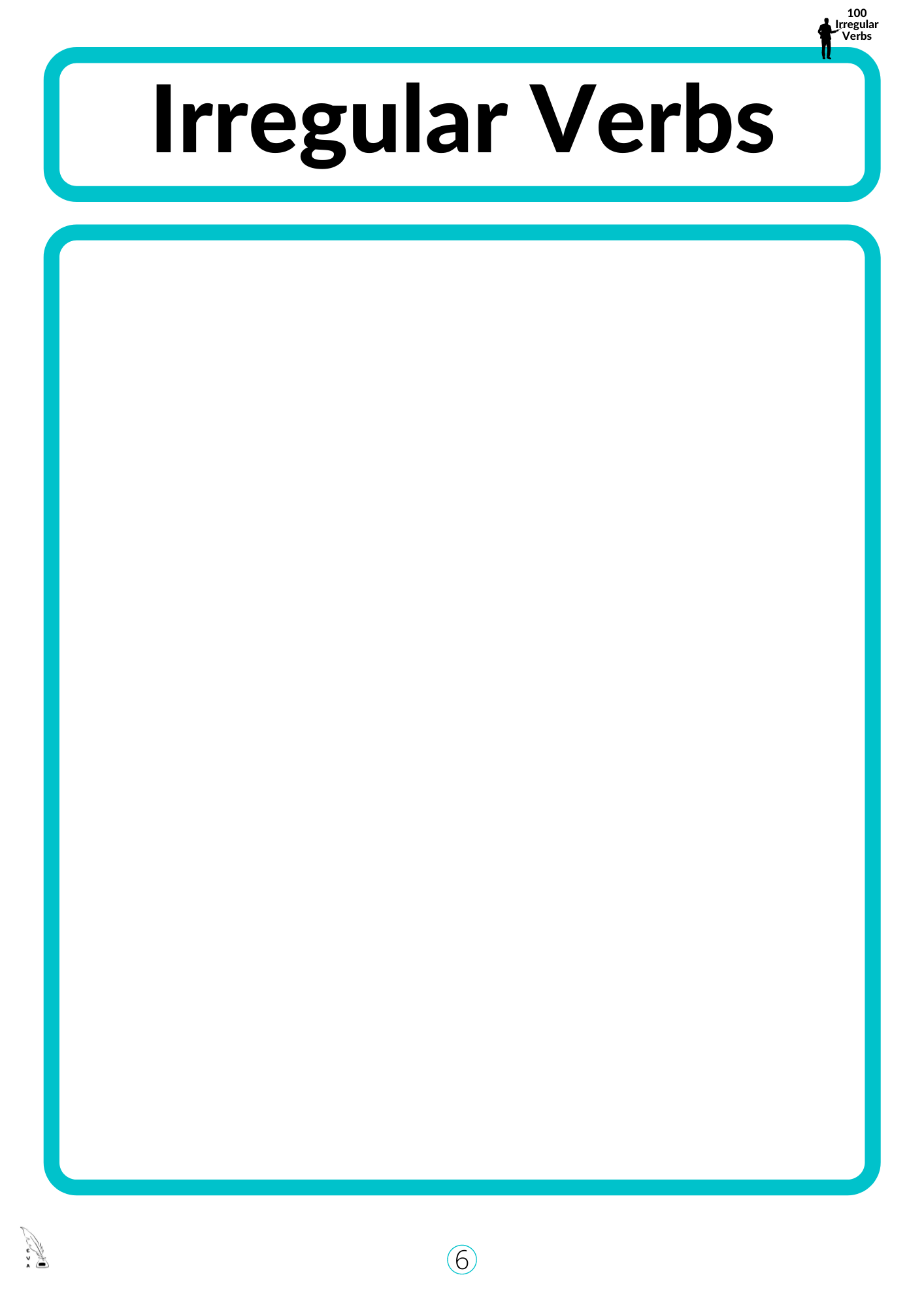 100 Irregular Verbs Worksheets | Інші методичні матеріали. Англійська мова