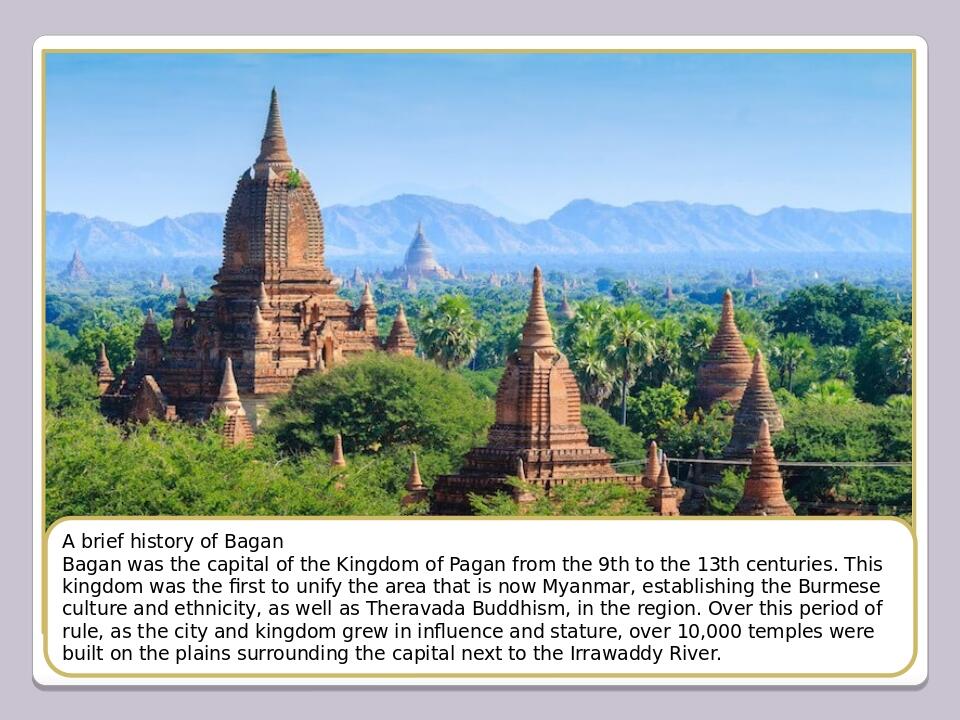 Презентація "UNESCO World Heritage Sites. Bagan (Myanmar ...
