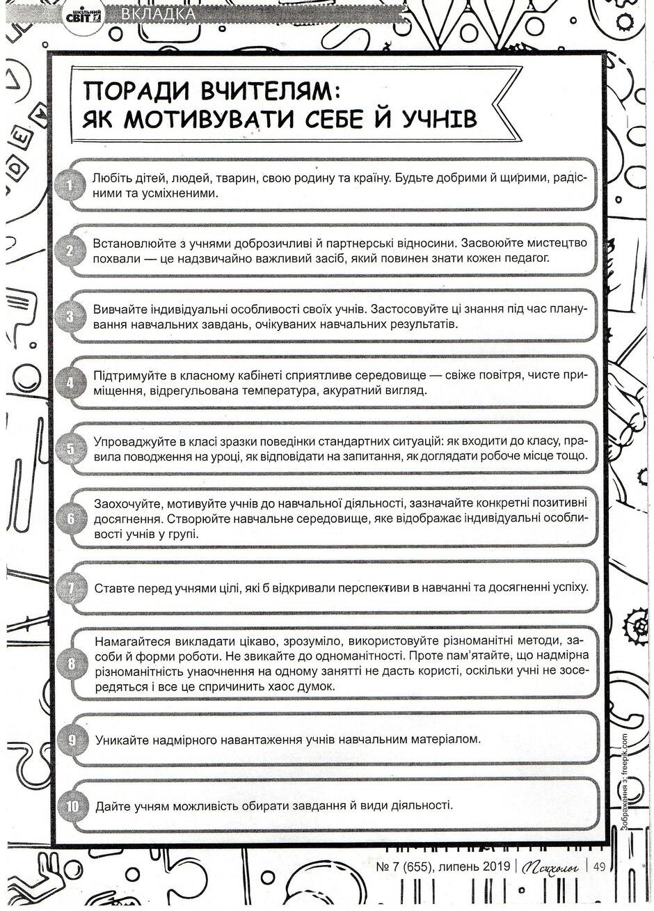 Поради як мотивувати себе й учнів