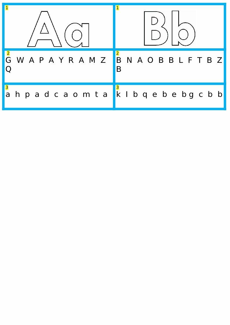 Картка "Letters Aa, Bb" | Інші методичні матеріали. Англійська мова